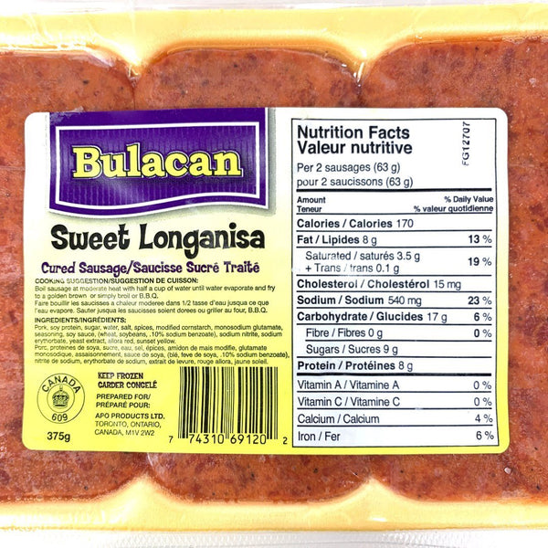 Bulacan Sweet Longanisa – Al Premium Food Mart - Eglinton